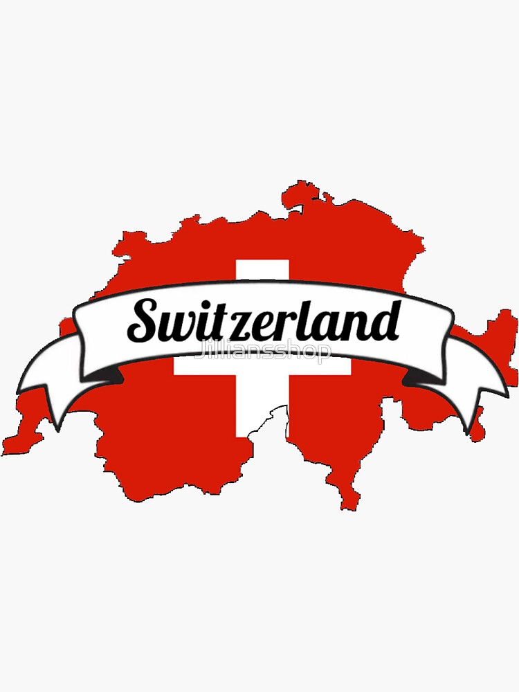 "Switzerland Flag Outline" Sticker for Sale by Jilliansshop | Redbubble