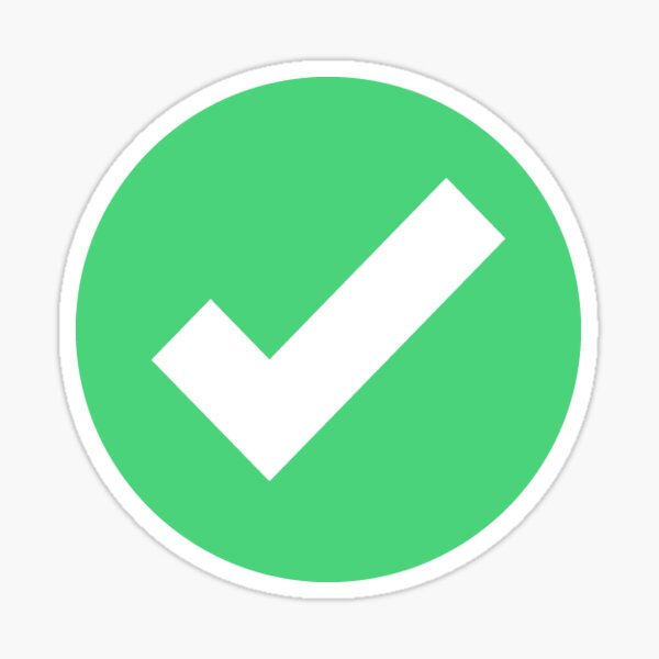 Check Mark Stickers | Redbubble