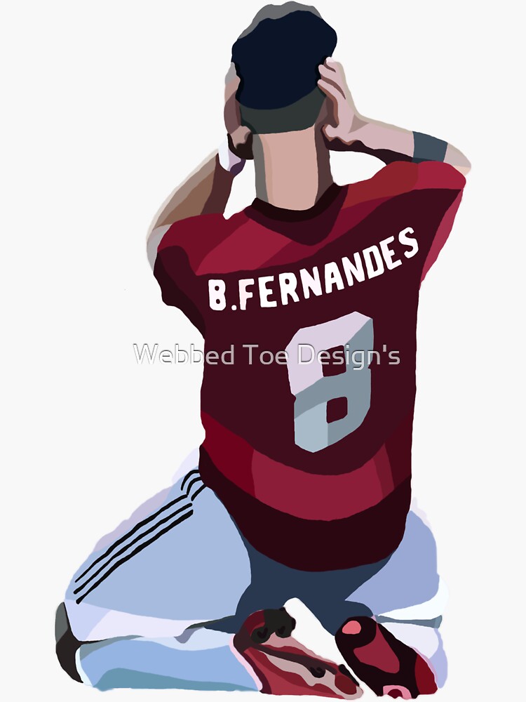 "Bruno Fernandes" Sticker for Sale by Webbed Toe Design's | Redbubble