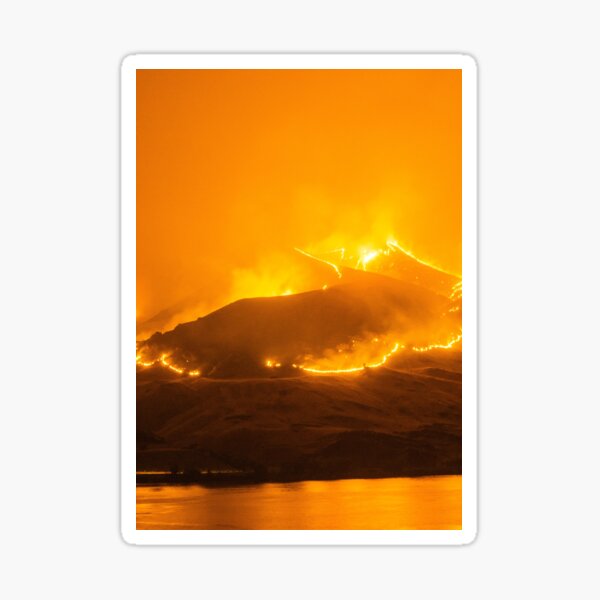 "Wildfire in the mountains" Sticker for Sale by TheRightHonMP | Redbubble