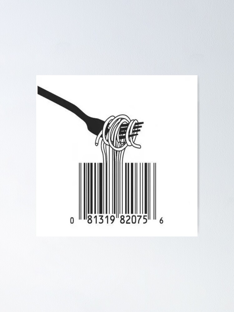 "Barcode Spaghetti" Poster for Sale by Dimension-c137 | Redbubble