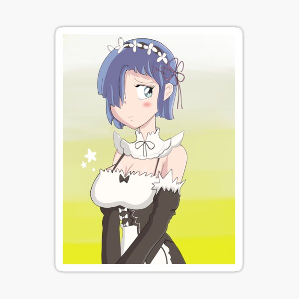 "retro RE:zero Rem" Sticker for Sale by Pogunks-wares | Redbubble