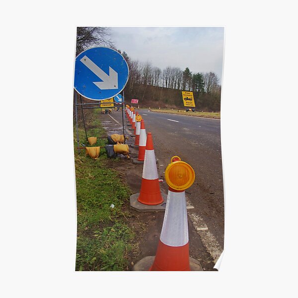 "Road Works Approach" Poster by lezvee | Redbubble