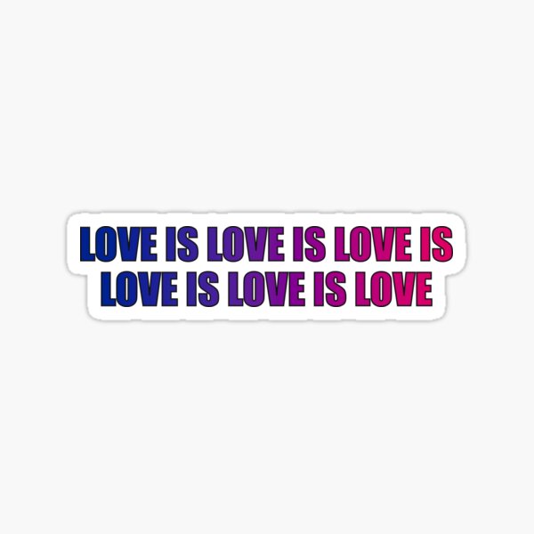 "Love is Love (Bisexual Pride)" Sticker for Sale by krismfischer ...
