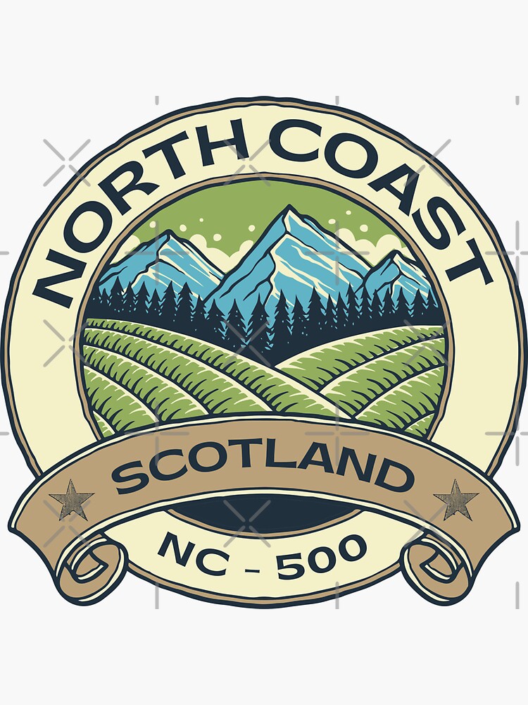 "The NC 500 Route.1" Sticker for Sale by Dalway | Redbubble