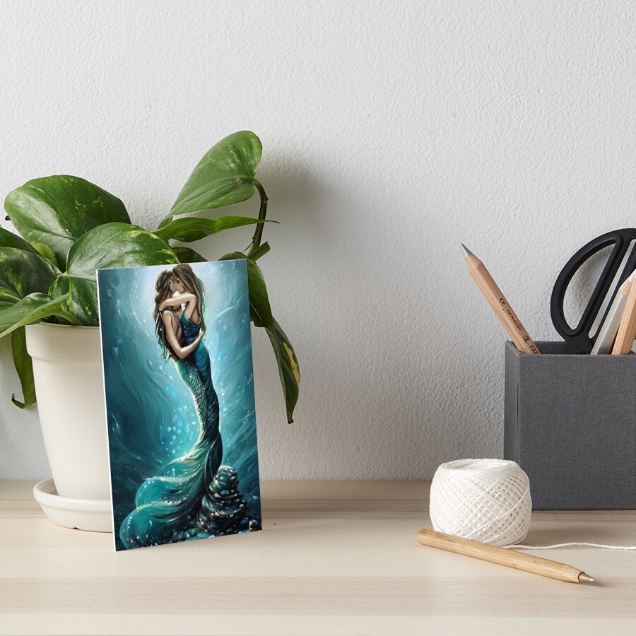 "Lesbian Mermaids Kissing in the Ocean" Poster for Sale by TheOtherTeam ...