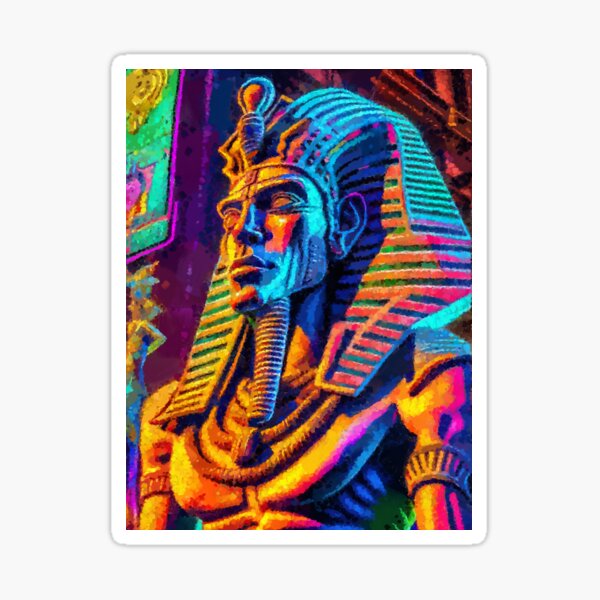 "Egyptian Pharaoh " Sticker for Sale by emai-art | Redbubble