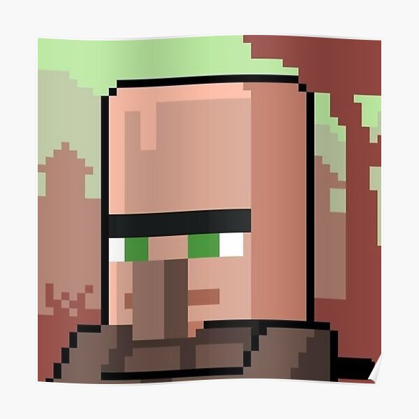 "villager minecraft" Poster for Sale by MinecraftShop | Redbubble