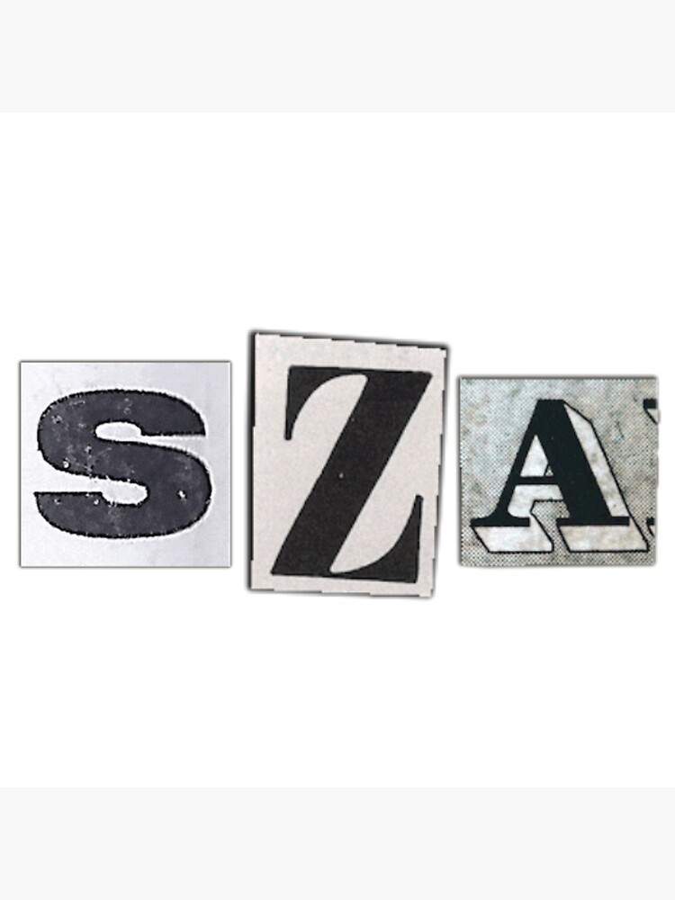 "SZA Newspaper Letters" Poster for Sale by SticksTooSlick | Redbubble