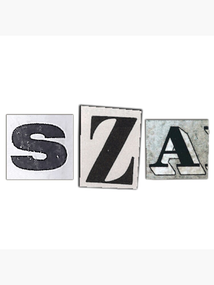 "SZA Newspaper Letters" Art Board Print for Sale by SticksTooSlick ...