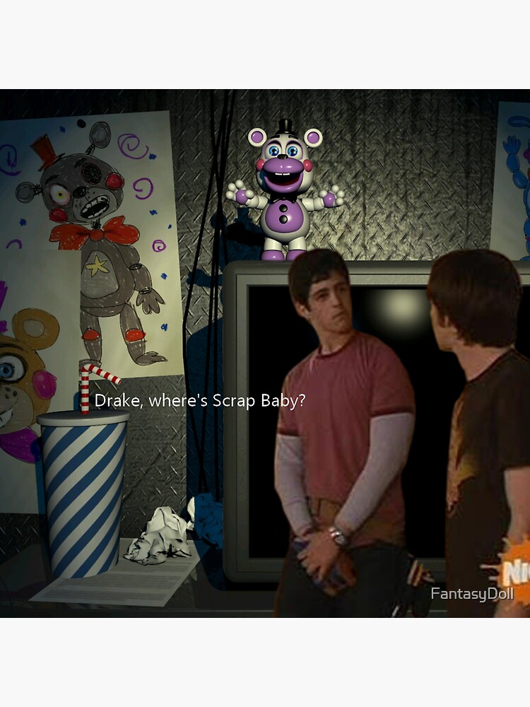 "funny drake and josh five nights at freddys meme" Sticker for Sale by ...
