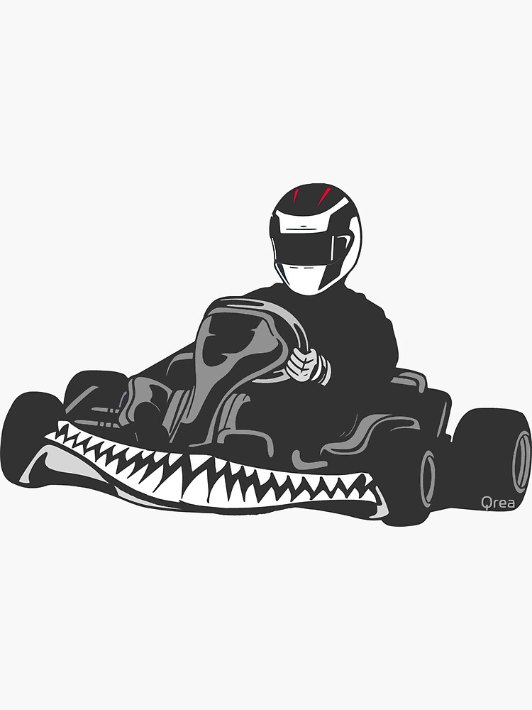"Speed speaks karting racing" Sticker for Sale by Qrea | Redbubble