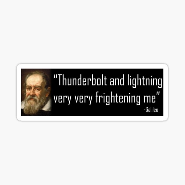 "Funny Galileo Thunderbolt and Lightning , Funny Dope Car Bumper Decal ...