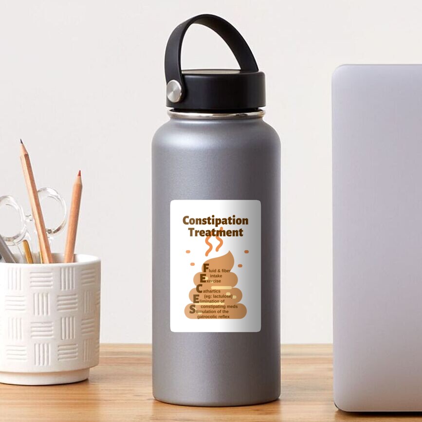 "Constipation Treatment: FECES Mnemonic" Sticker for Sale by ...