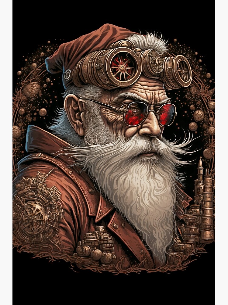 "Steampunk Santa" Poster for Sale by projectxlabs | Redbubble