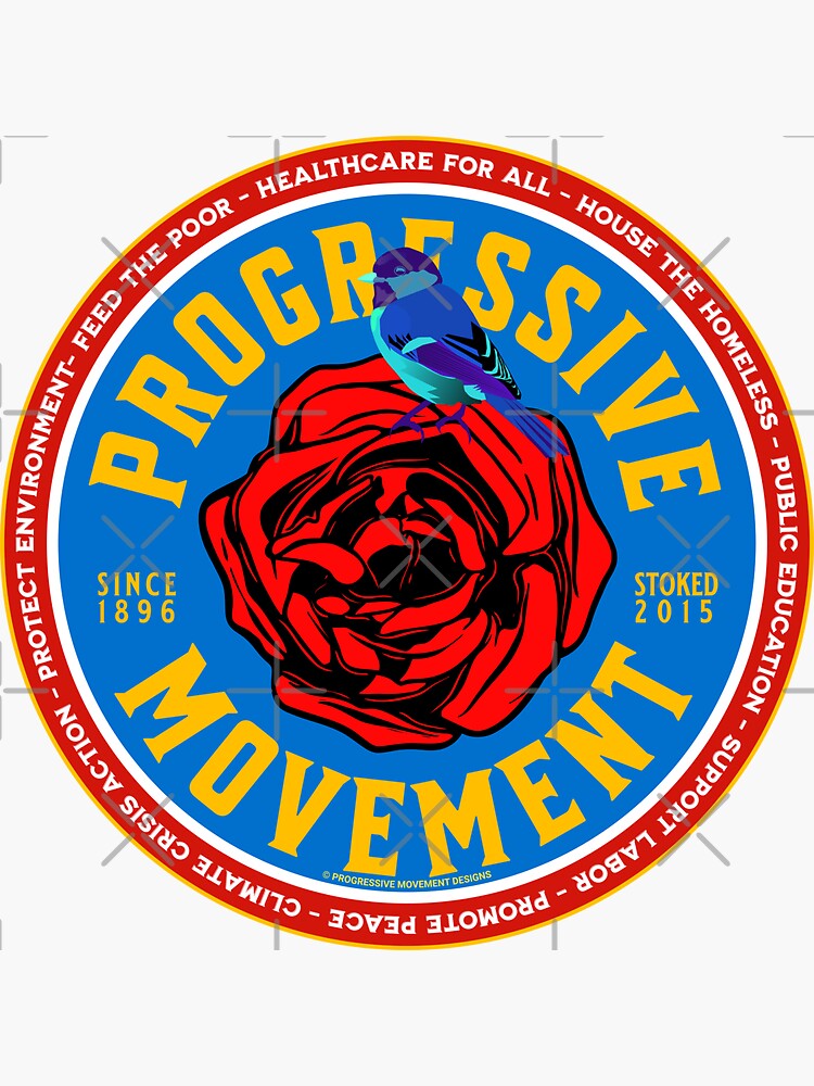 "PMD00142 Progressive Movement Designs red rose on blue with blue bird ...