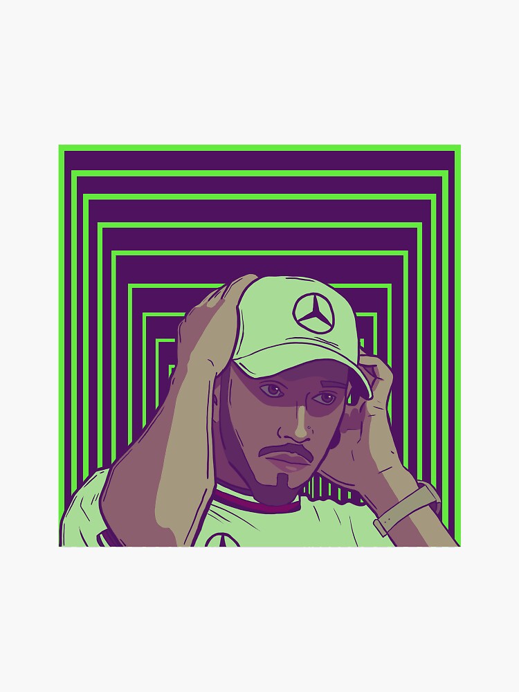"Lewis Hamilton - Hammer Time" Sticker for Sale by MaxTroetschel ...