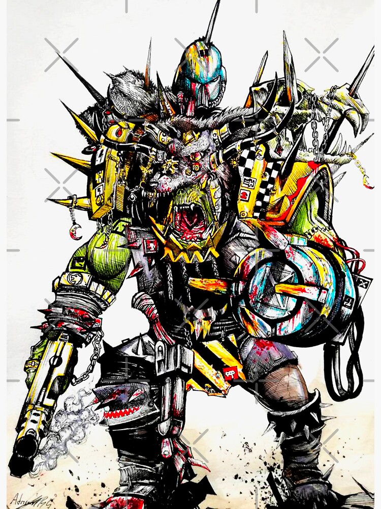 "Warhammer 40k ORKZ orks color" Sticker for Sale by Inkhov | Redbubble