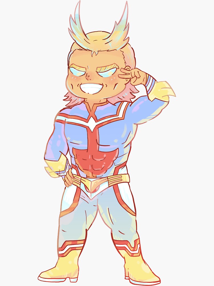 "All Might Sticker" Sticker by ArtSharkade | Redbubble