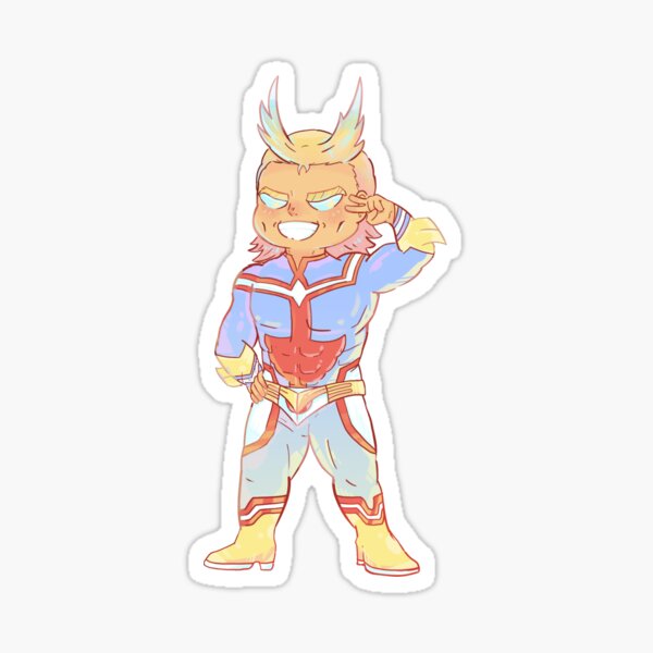 "All Might Sticker" Sticker by ArtSharkade | Redbubble