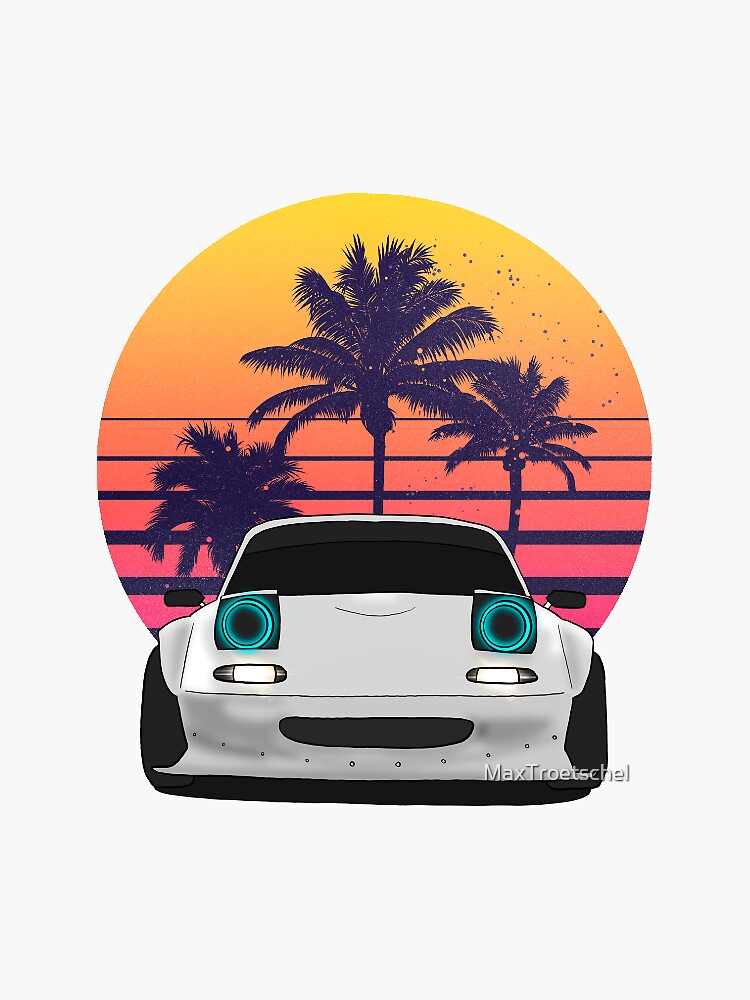 "JDM Synthwave" Sticker for Sale by MaxTroetschel | Redbubble