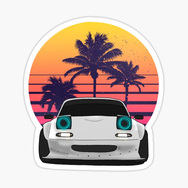 "JDM Synthwave" Sticker for Sale by MaxTroetschel | Redbubble