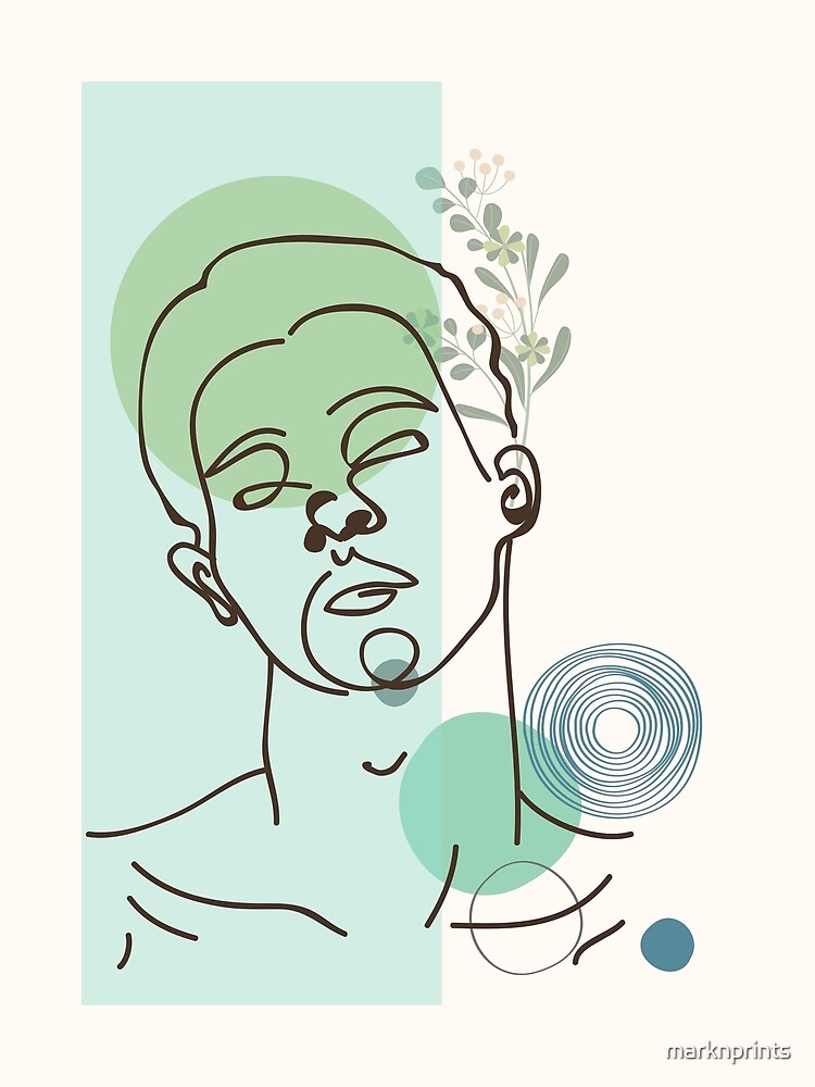 "Geometric Man Line Art" Poster for Sale by marknprints | Redbubble