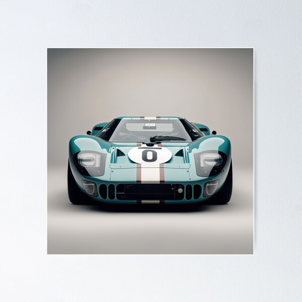 "Ford GT40 Front View, Green & Front View" Poster for Sale by OwnByCats ...