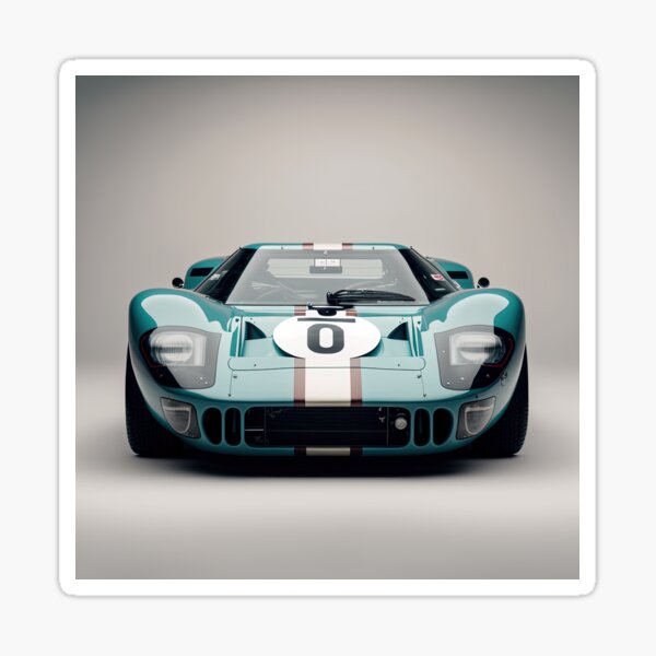 "Ford GT40 Front View, Green & Front View" Sticker for Sale by ...