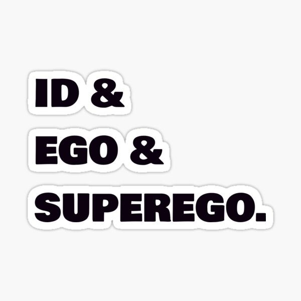 "ID, Ego, Superego | Psychoanalytic Theory, Counseling" Sticker for ...
