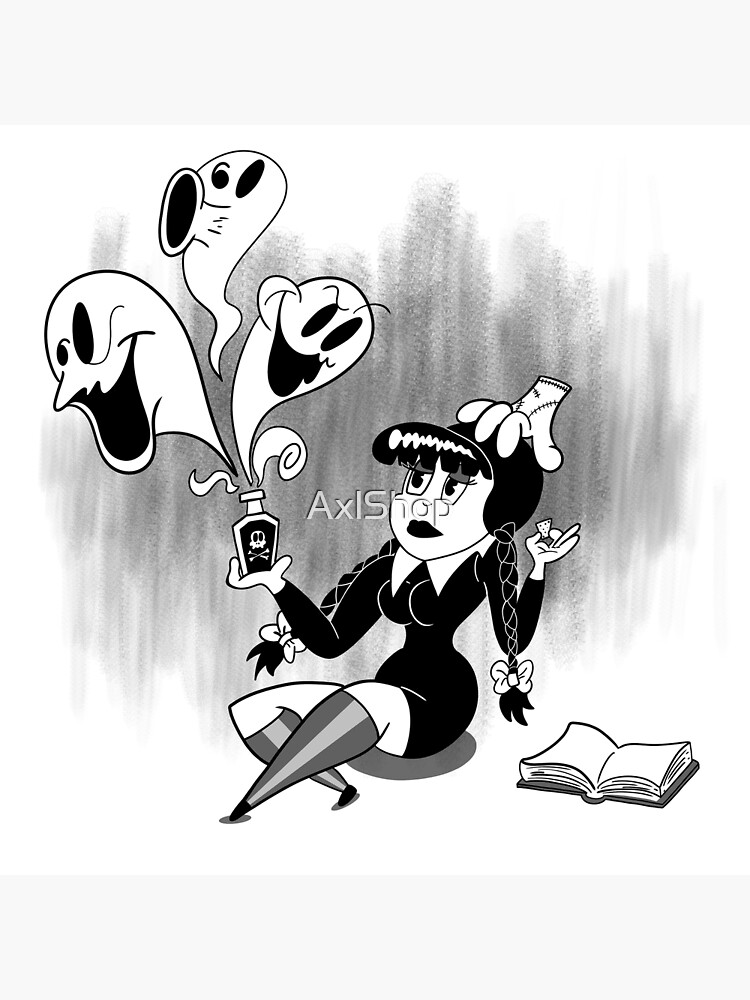 "Wednesday Addams Cartoon" Art Print for Sale by AxlShop | Redbubble