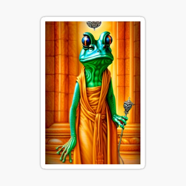 "Frog Monk" Sticker for Sale by PaigeCompositor | Redbubble