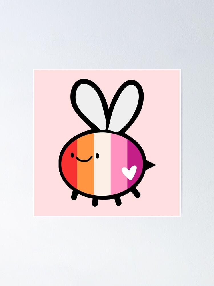 "Cute Happy Lesbian Bee" Poster for Sale by b3y0u | Redbubble