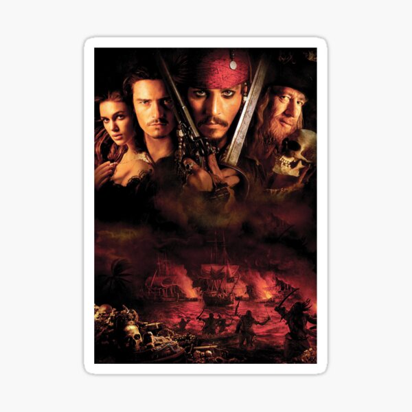 "Pirates of the Caribbean The Curse of the Black Pearl" Sticker for ...