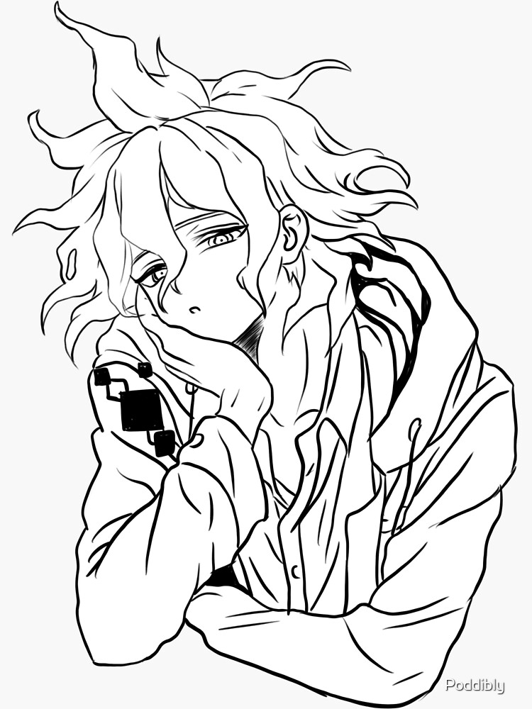 "Nagito komaeda " Sticker for Sale by Poddibly | Redbubble