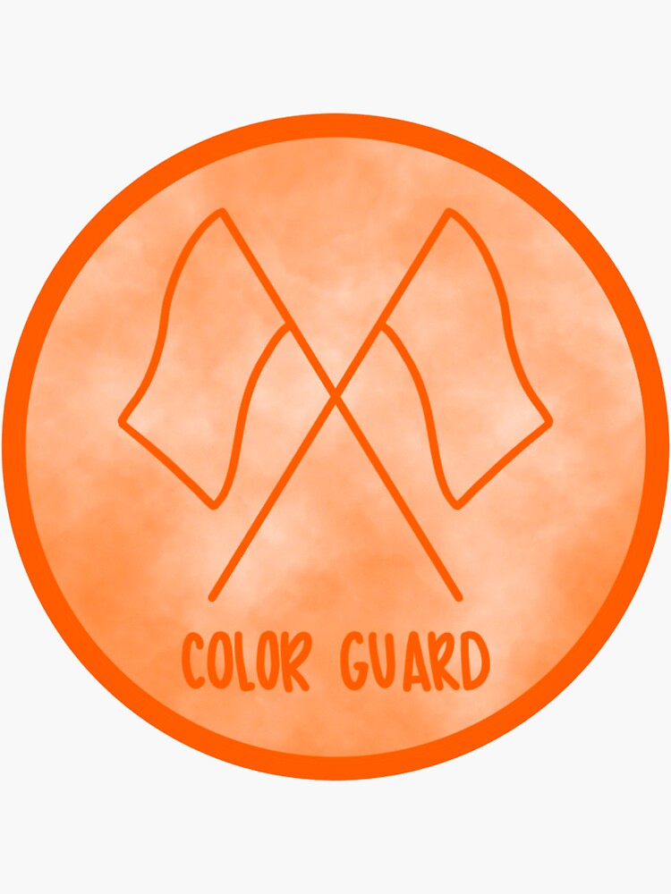 "Orange Color Guard Circle" Sticker for Sale by RumbleB | Redbubble