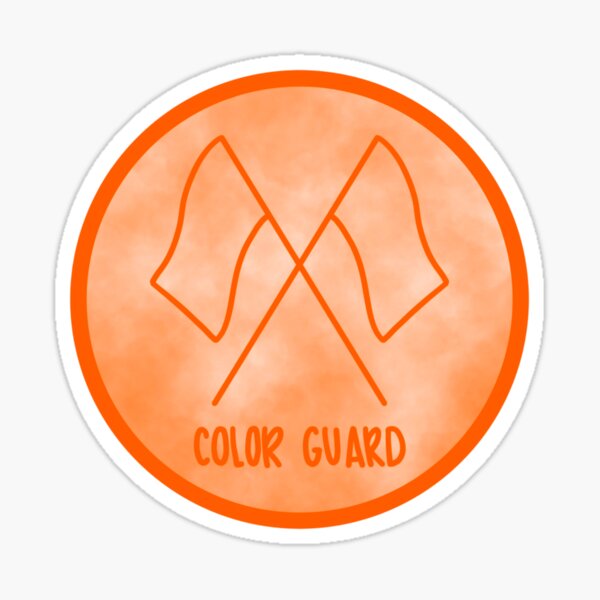 "Orange Color Guard Circle" Sticker for Sale by RumbleB | Redbubble