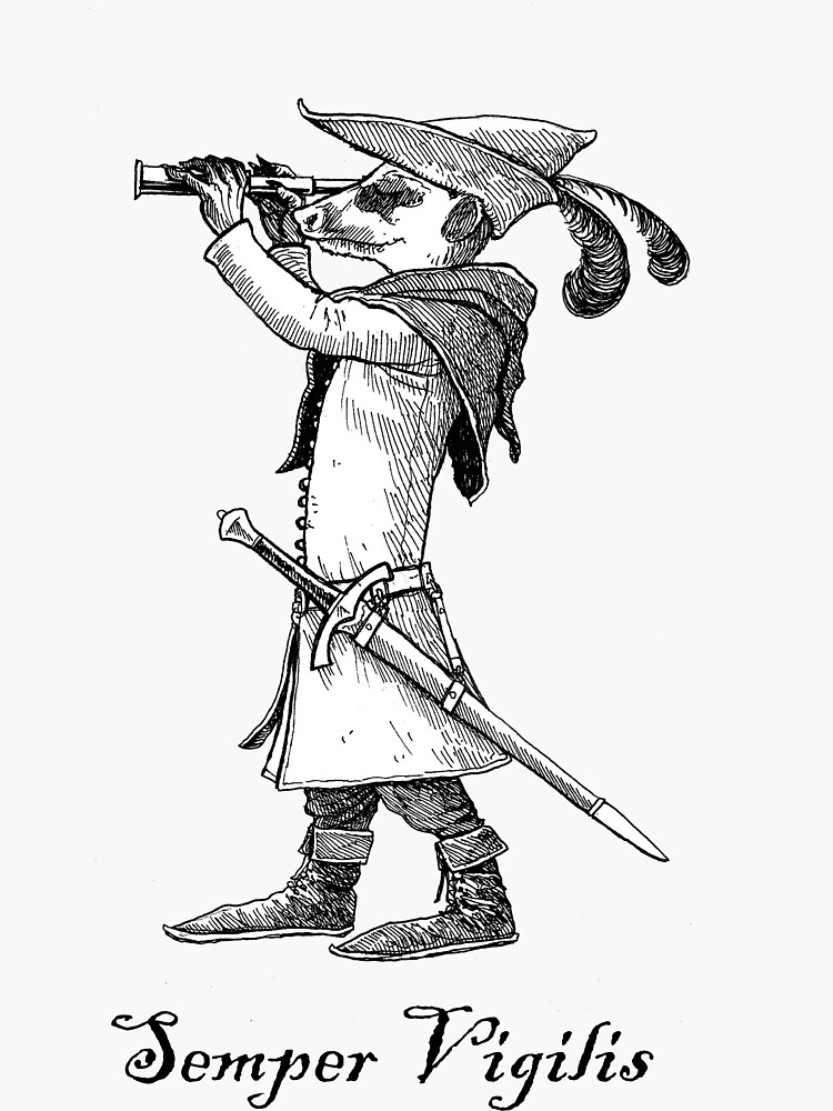 "Semper Vigilis" Sticker for Sale by Timothy-Ide | Redbubble