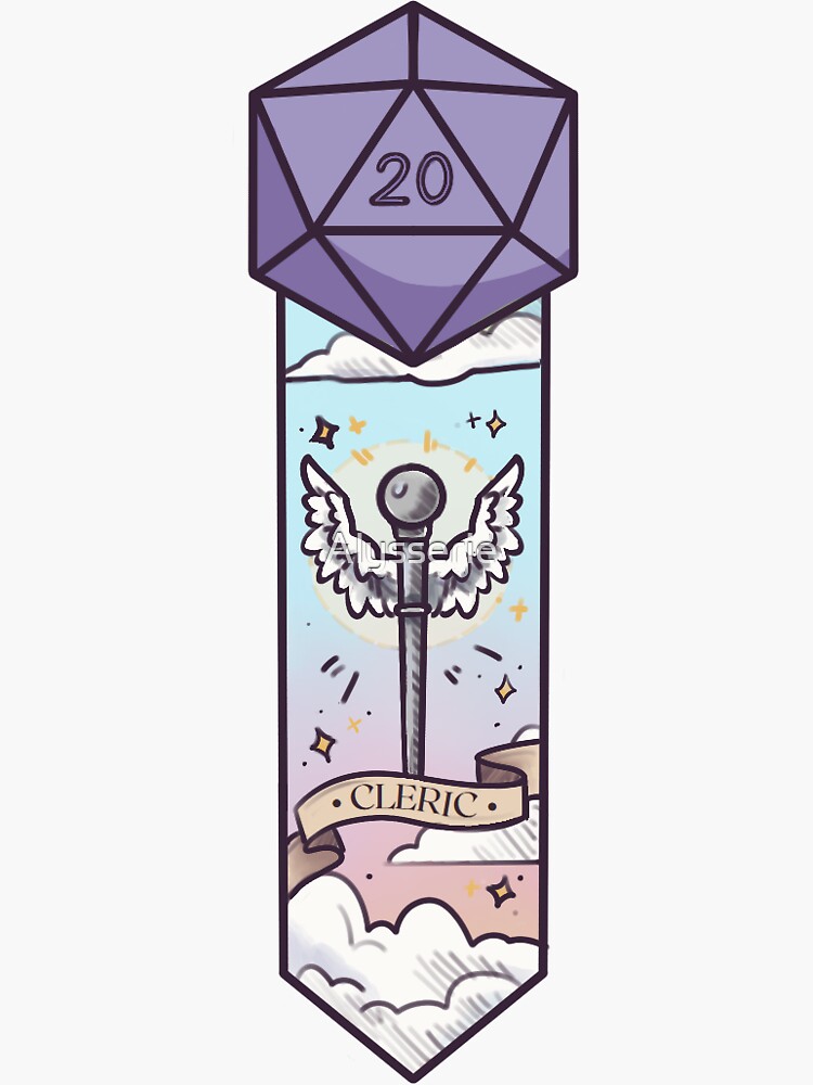 "Dungeons & Dragons Cleric" Sticker for Sale by Alysserie | Redbubble