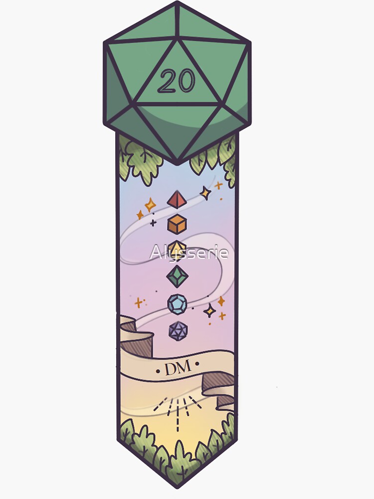 "Dungeons & Dragons DM" Sticker for Sale by Alysserie | Redbubble