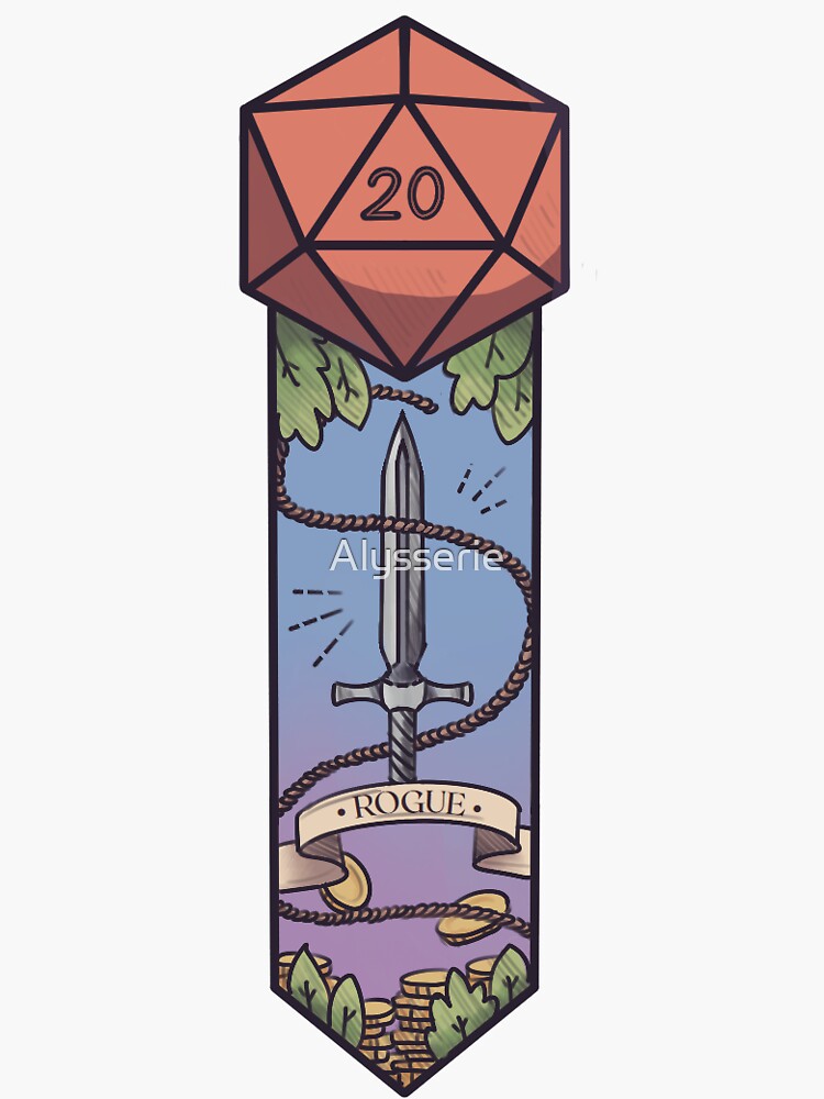 "Dungeons & Dragons Rogue" Sticker for Sale by Alysserie | Redbubble