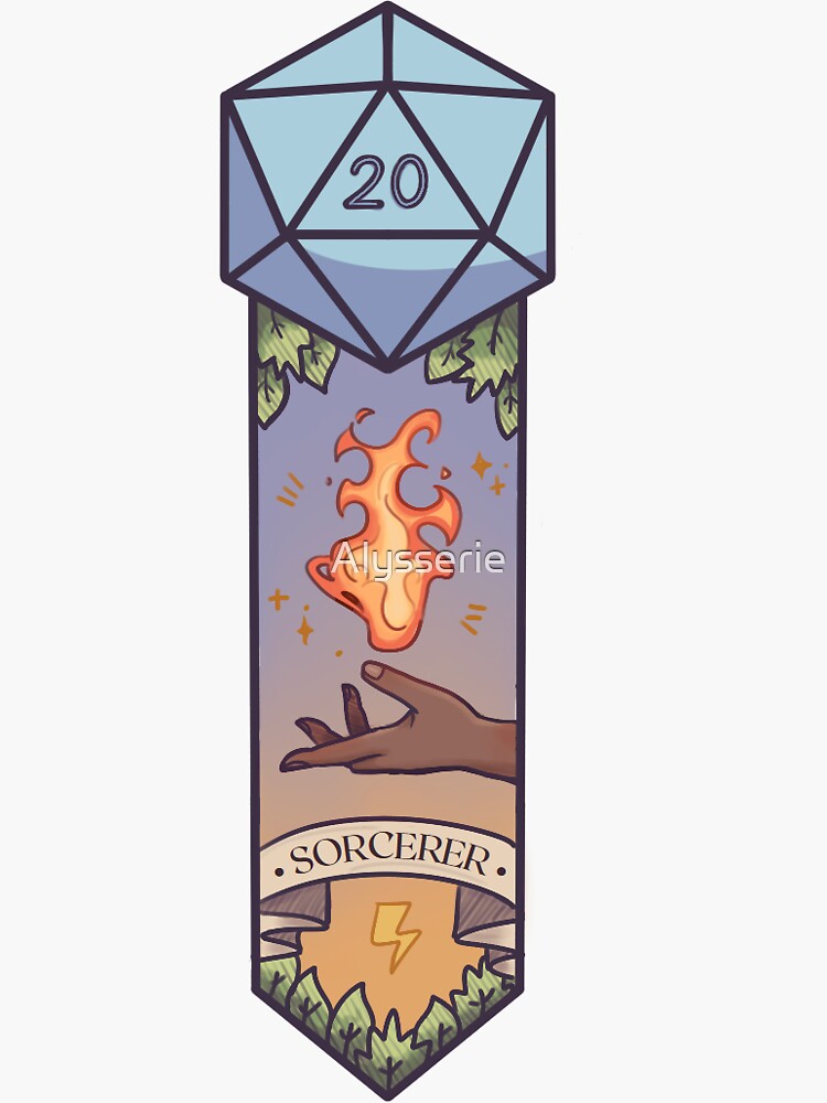 "Dungeons & Dragons Sorcerer" Sticker for Sale by Alysserie | Redbubble