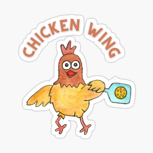 "Chicken Wing" Sticker for Sale by PebblesFrog | Redbubble
