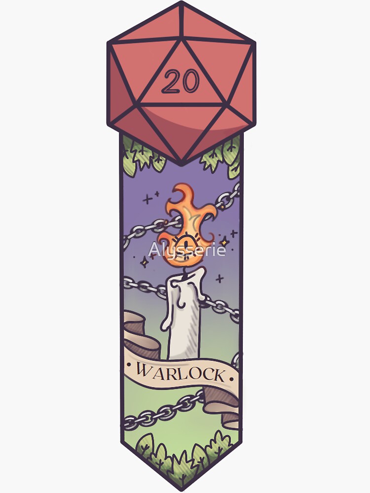"Dungeons & Dragons Warlock" Sticker for Sale by Alysserie | Redbubble