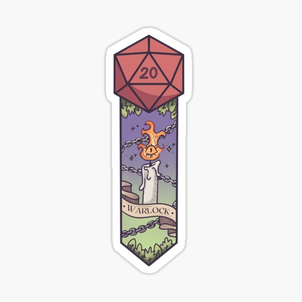 "Dungeons & Dragons Warlock" Sticker for Sale by Alysserie | Redbubble