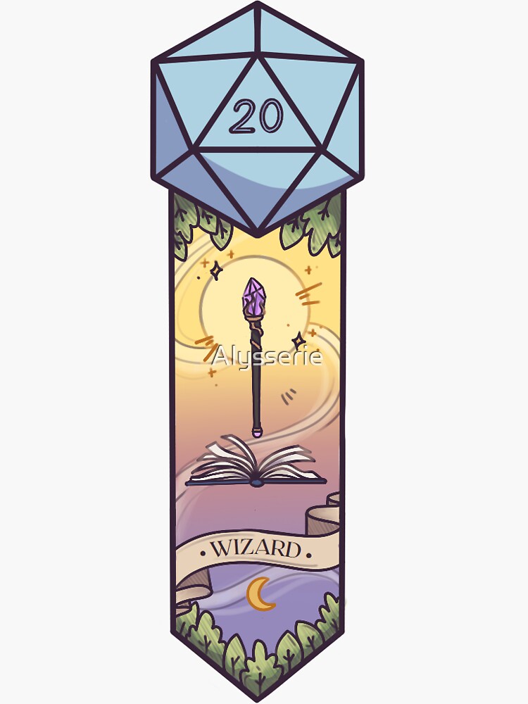 "Dungeons & Dragons Wizard" Sticker for Sale by Alysserie | Redbubble
