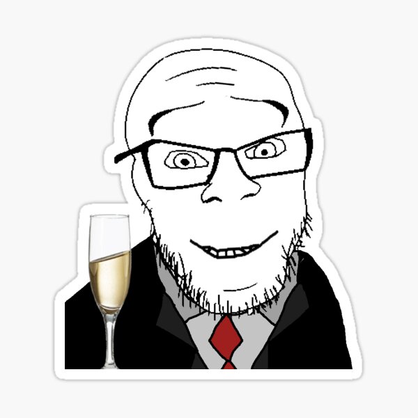 "Happy Feral Soyjak" Sticker for Sale by spva | Redbubble