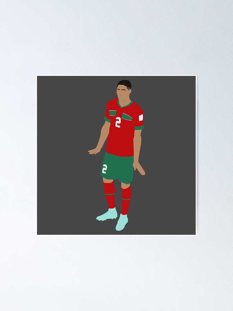 "Achraf Hakimi Morocco Celebration" Poster for Sale by shahstickerinc ...