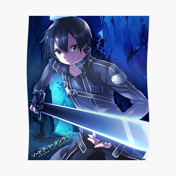 "sword art online kirito art" Poster for Sale by NOELCESTARY | Redbubble
