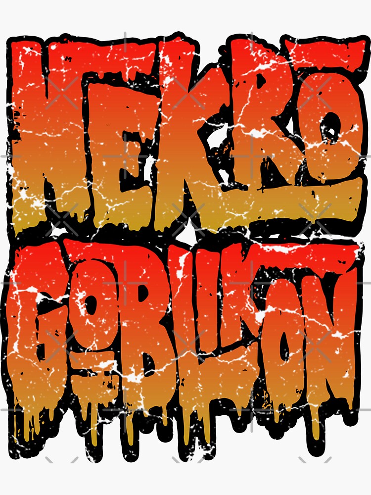 "Nekrogoblikon Distressed Logo" Sticker for Sale by SuperDankStore ...